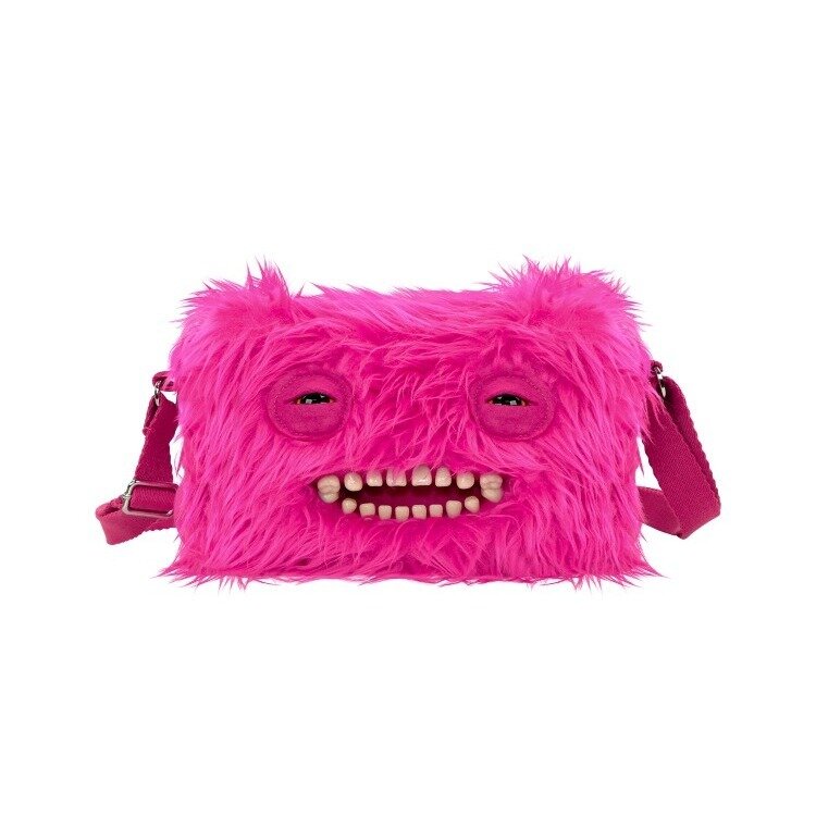 Сумка через плечо мягкая плюшевая Fuggler Tooth Monster, милый монстр с зубами, регулируемый ремень, 30×15×10 см