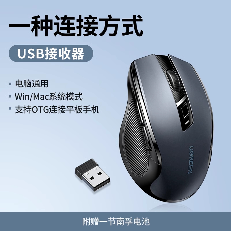Эргономичная беспроводная мышь для ноутбука и офиса, игра - 2.4G одиночный режим, батарейный питание, тихий клик,