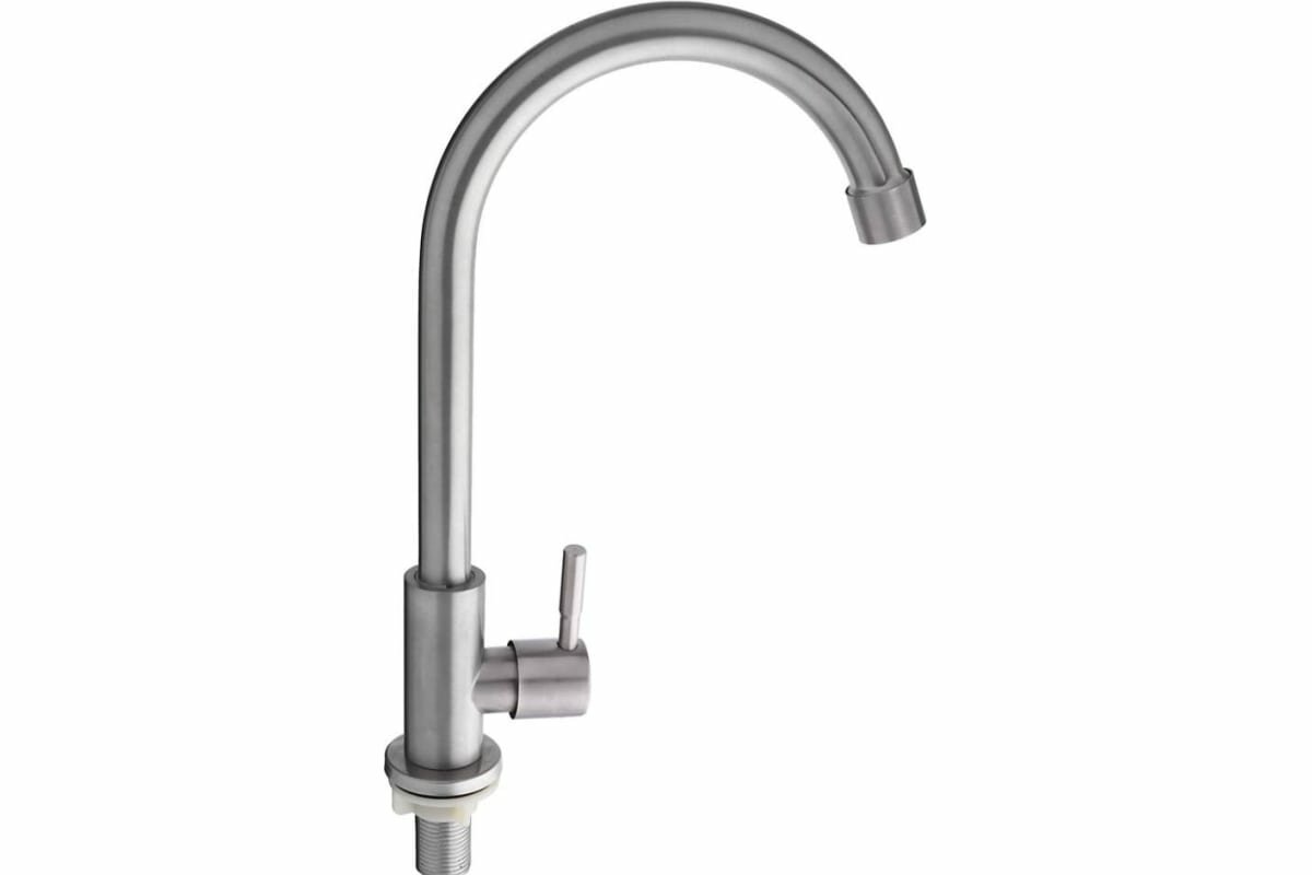 Кран для холодной воды СоюзКран керам. картридж 25мм, нерж. сталь, SS06-R332 567-122, пакет
