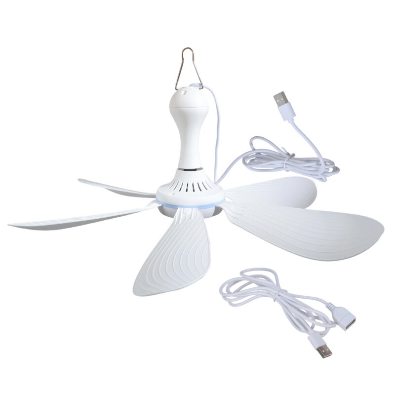16,5-дюймовый подвесной вентилятор с питанием от USB и шнуром длиной 10,7 футов для кемпинговых палаток на открытом воздухе, малошумное портативное охлаждающее решение 5 В