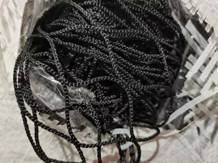 Черная нейлоновая сеть без узлов с отверстиями 3 см, размер 2м x 10м для рыбоводства и обустройства прудов