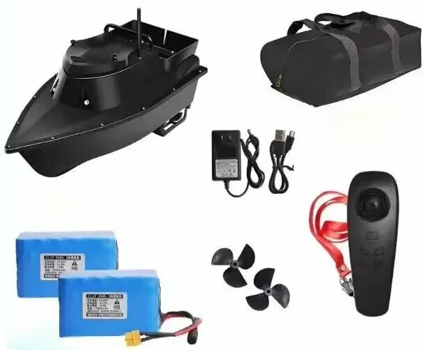 Лодка-приманка GPS12V, защищенная от опрокидывания, с эхолотом, аккумулятором емкостью 15000 + 15000 мАч.