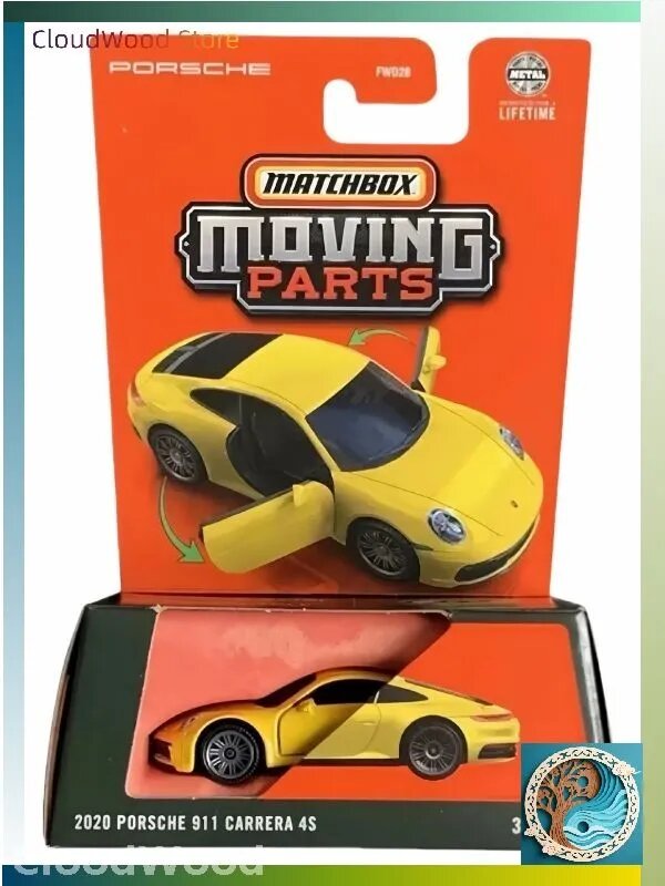 Эксклюзивная литая модель Porsche 911 Carrera 4S 1/64 с подвижными элементами из коллекции Автолегенд 2020 представлена брендом Mattel Matchbox Premium Moving Parts