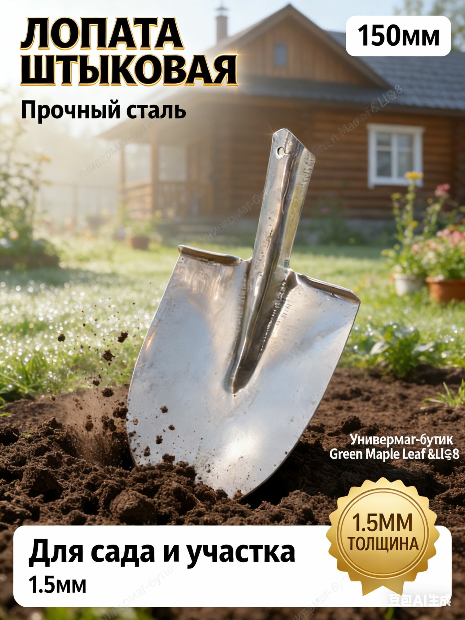 Лопата универсальная, посадочная 15 см