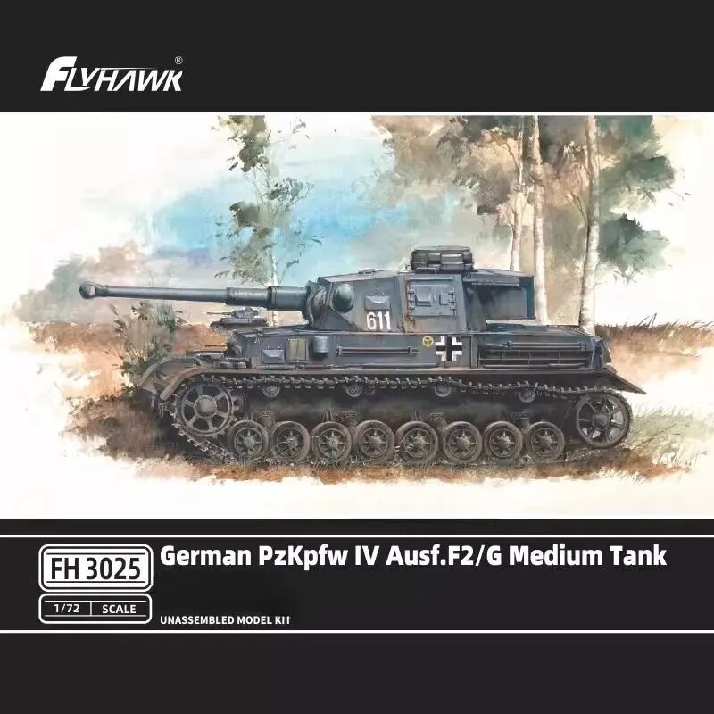 FlyHawk FH3025 1/72 Германия Pz.Kpfw. IV Ausf. F2 Сборка моделей военная техника