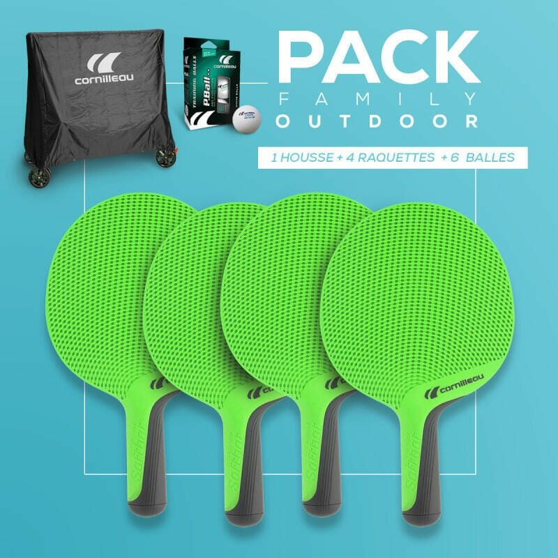 DECATHLON набор ракеток для настольного тенниса Cornilleau Family pack, зеленый