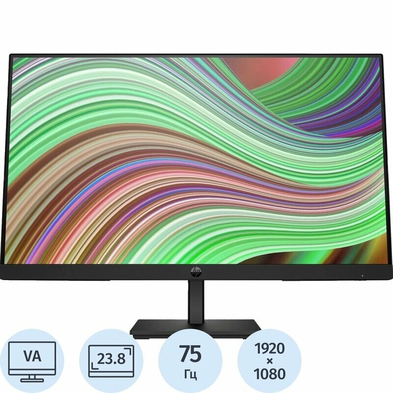 Монитор HP 23.8 P24v G5 черный VA LED 16:9 HDMI (64W18AS)