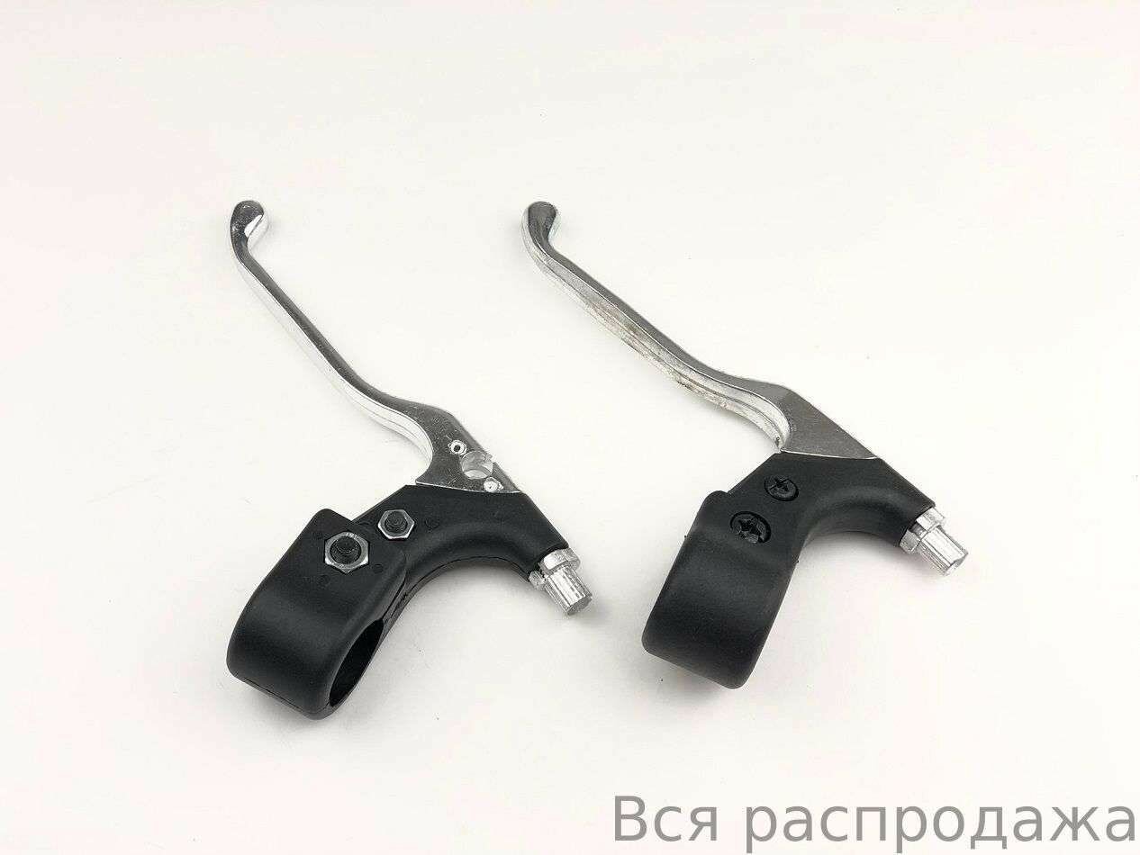 Рычаги газа и тормоза для мотобуксировщика — пара алюминий+пластик, для управления и замены деталей управления