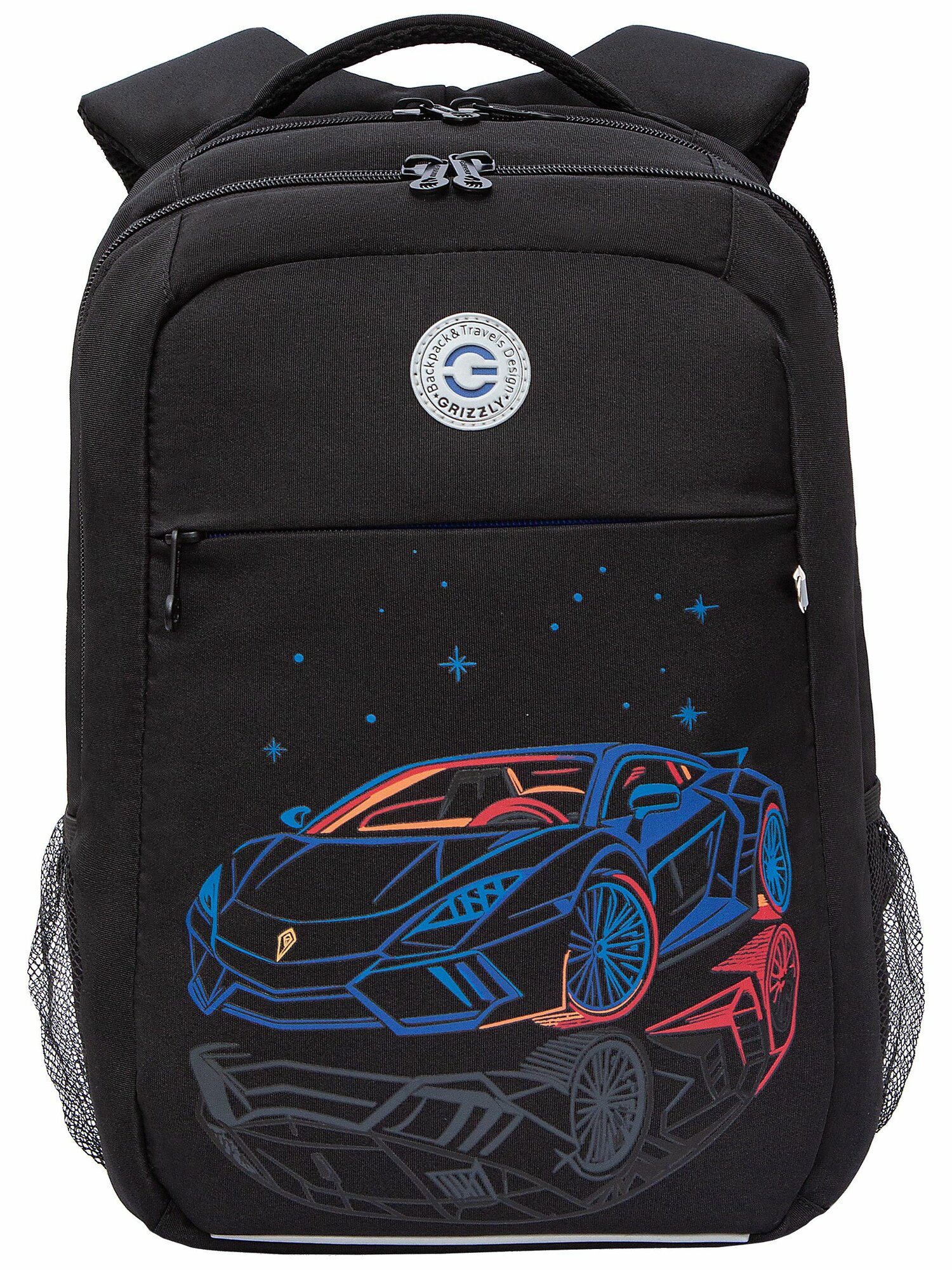 Рюкзак молодежный GRIZZLY с карманом для ноутбука 13", анатомической спинкой, для мальчика, RB-556-2