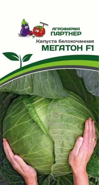 Семена Капуста белокочанная "Мегатон F1" среднепоздняя "Партнер"