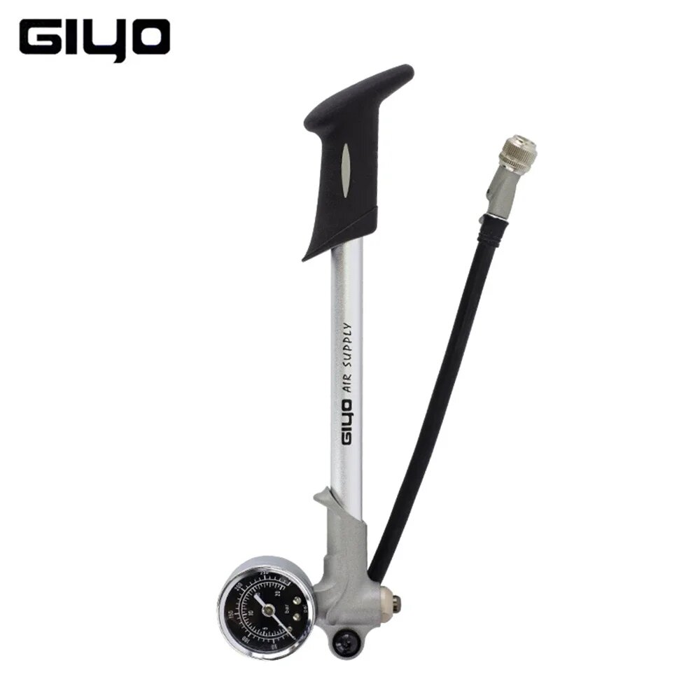 GIYO GS-02D Silver, складной насос для велосипеда 300 PSI