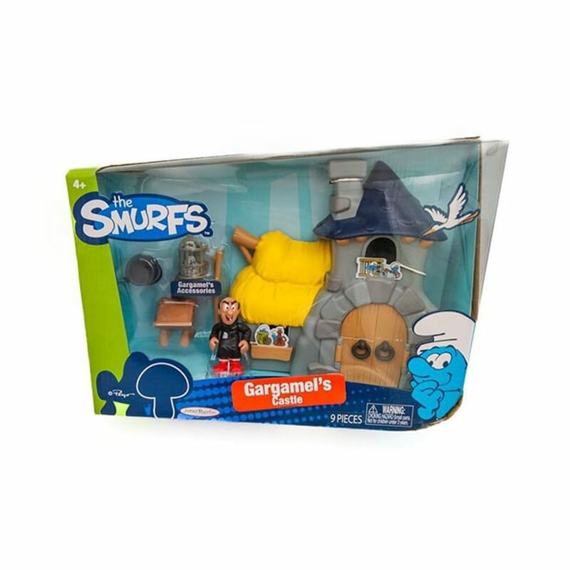 Jakks The Smurfs Mushroom House Theme Pack / Детский набор игрушек Смурфик с мини-куклами, подходящий для подарков на день рождения детям от 4 лет и старше