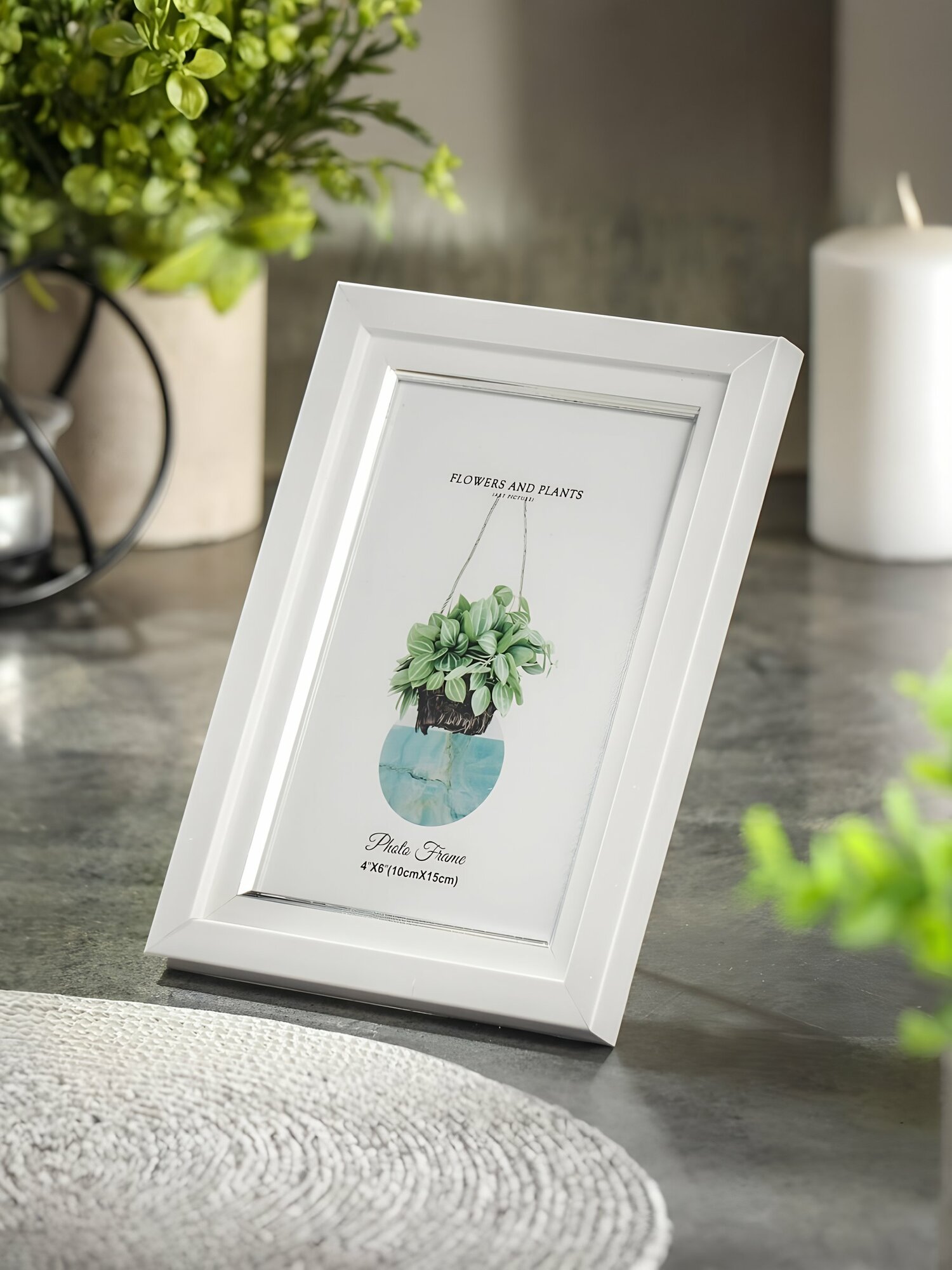 Фоторамка фото 10х15 см, белая, с внутренней окантовкой, Y3-1465