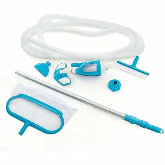 Набор для чистки бассейнов Intex от 549см, ручка 279см, сачок, пылесос, щетка, шланг, 28003