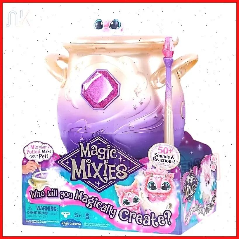 Игровой набор Magic Mixies Волшебный горшочек для варки на пару, 20 см, плюшевая игрушка (случайный цвет, только один горшочек без запасных частей)