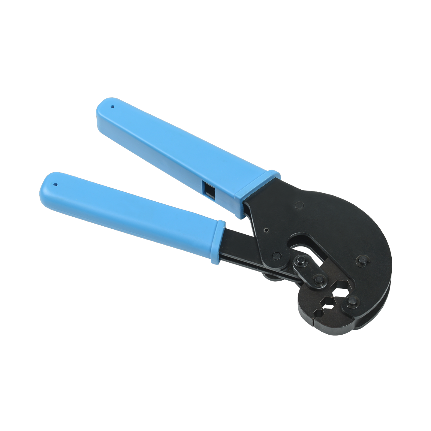 Обжимной инструмент ITK TM2-G10H для коаксиального кабеля RG58/RG59/RG6/RG11, F и BNC, голубой