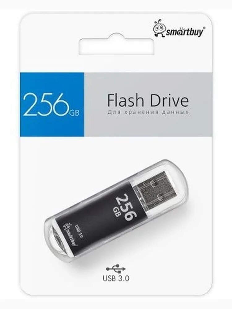 USB флеш накопитель 256 Gb SmartBuy V-Cut Black USB 3.0 (SB256GBVC-K3), черный