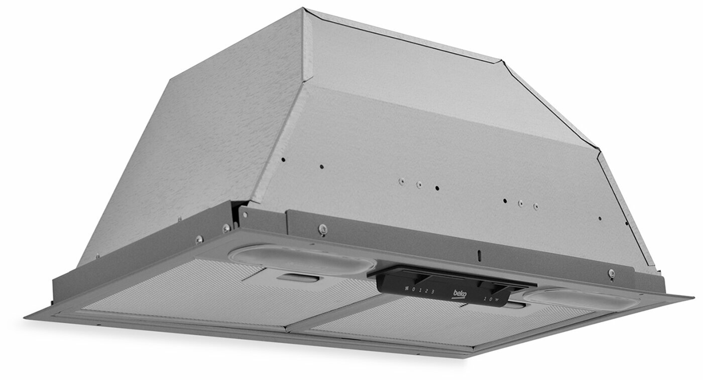 Вытяжка Beko HNU51311S, мощность 191 Вт, 3 скорости, серебристый