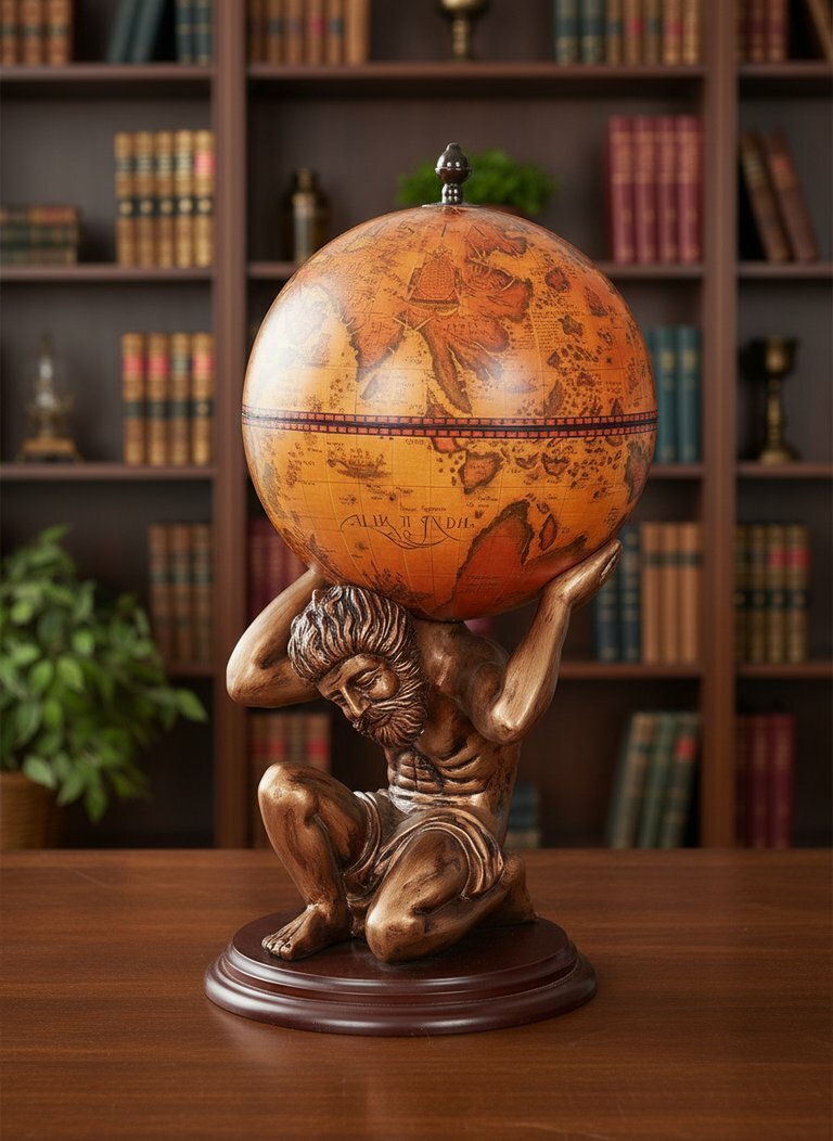 Глобус-бар напольный Атлант