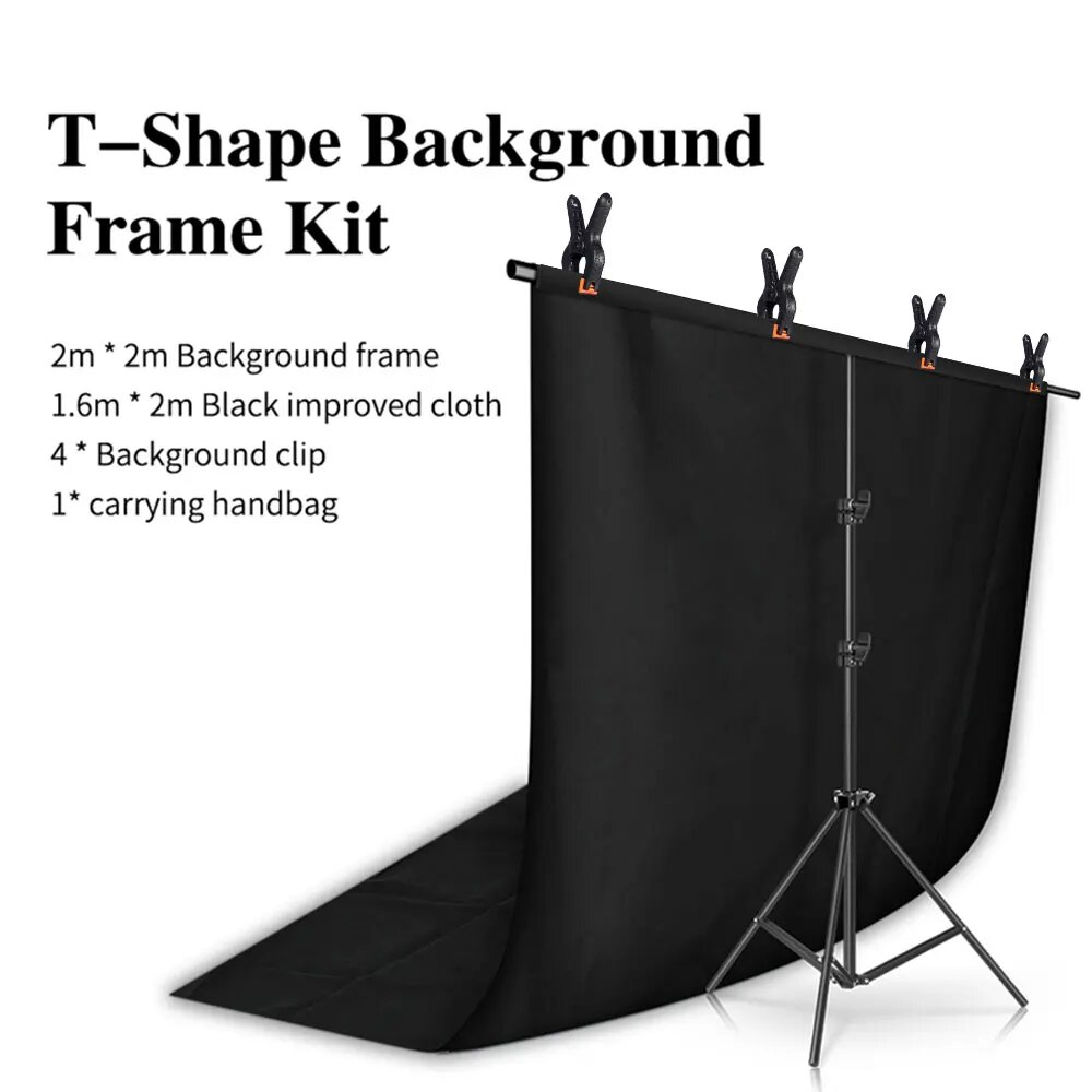 Фотофон T-образный Kit 4, 2x2 м, черный