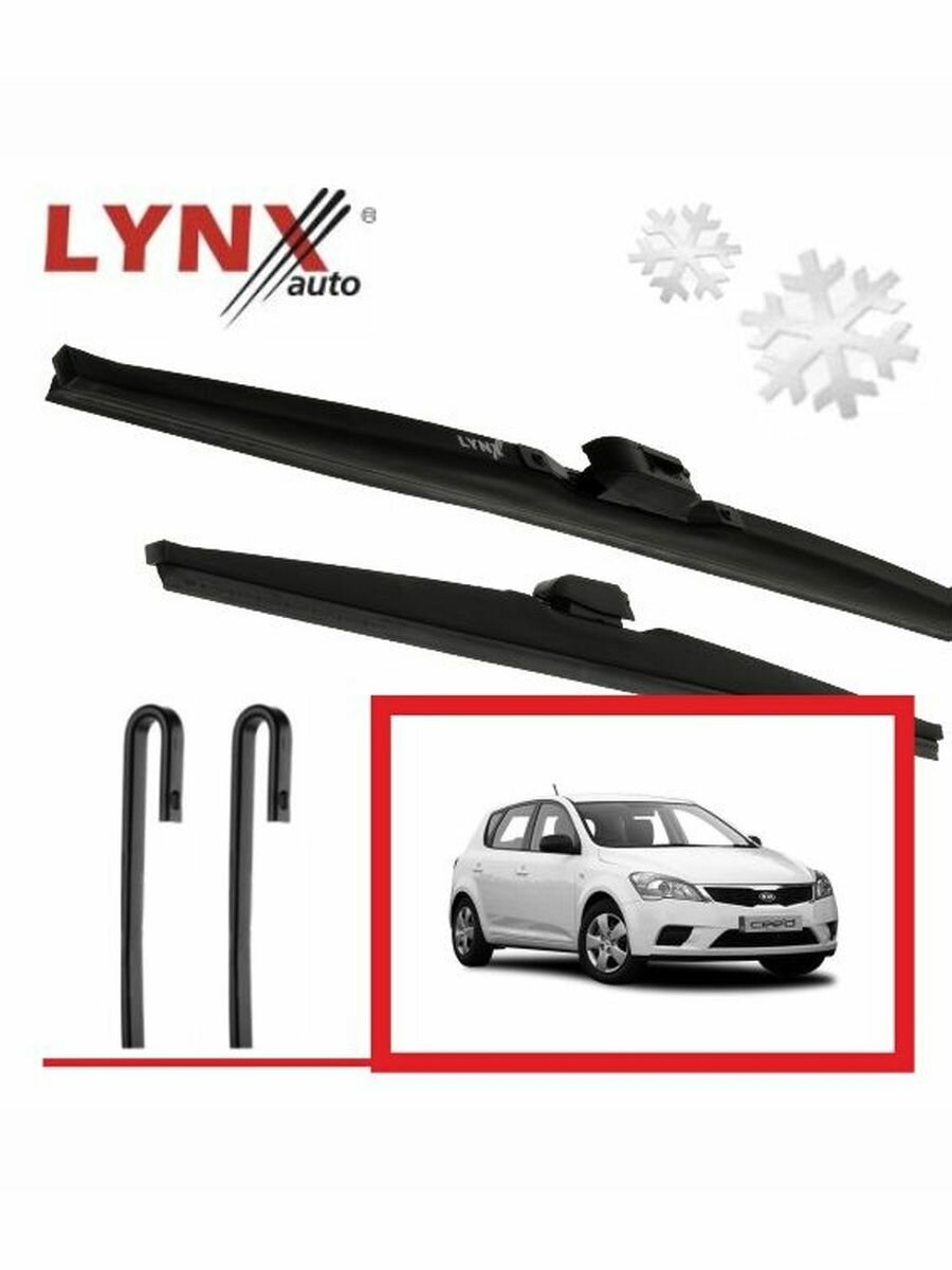 Комплект щеток стеклоочистителя Kia Ceed rest. - LYNXauto LW 600-450 мм, зимние
