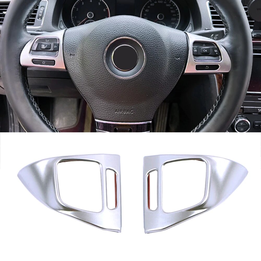 Для Volkswagen VW Golf Mk6 Passat B7 CC Eos Tiguan Jetta Touran Sharan Caddy Автомобильная кнопка переключения рулевого колеса рамка Крышка отделка