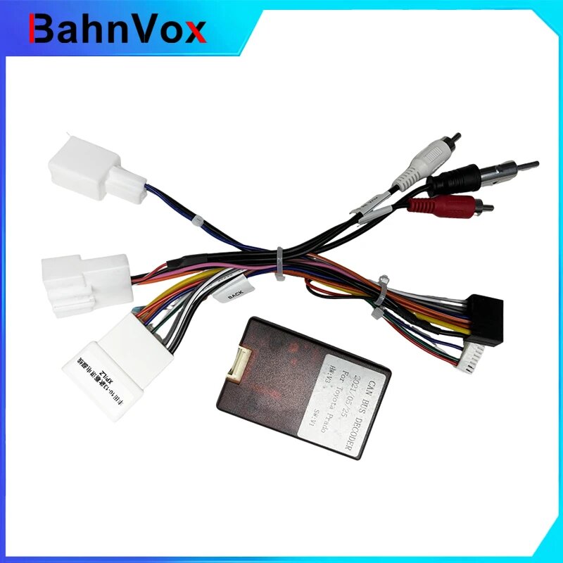 16-контактный разъем для автомобильной магнитолы Android, кабель-адаптер ISO с поддержкой Canbus для Toyota Prado, Sienna, Tundra, Sequoia