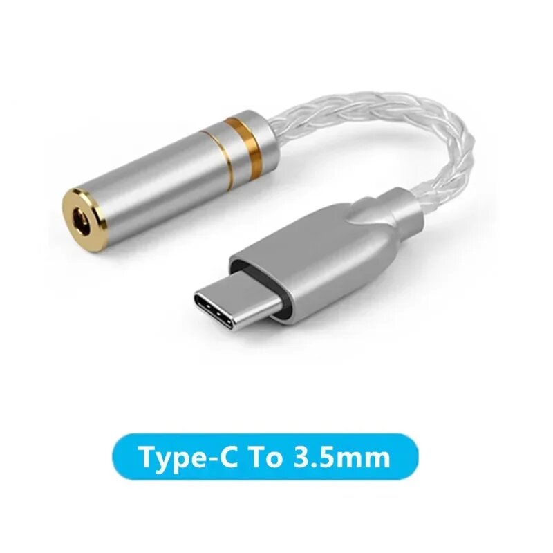Аудиоадаптер Type-C на 3.5mm, Silver