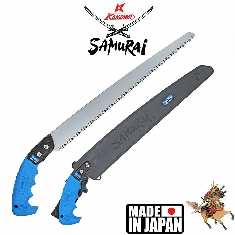 SAMURAI, Япония. Пила садовая ручная с прямым полотном для ландшафтного дизайна, в чехле с поясным креплением, GSM-180-MH, серия YOSHITSUNE, Samurai, Япония