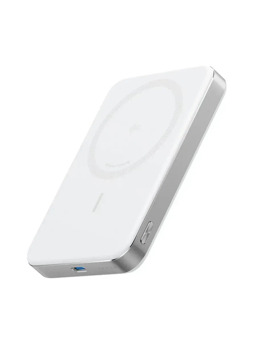 Портативный аккумулятор Anker "MagGo Qi2", 10000 мА·ч, 15 W, для двух устройств, белый