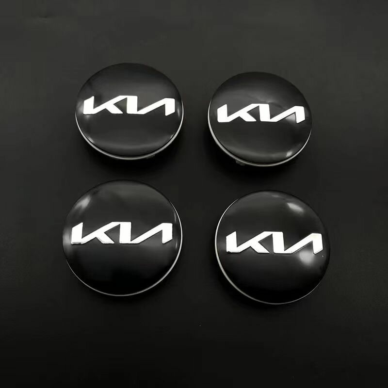 Колпачки на литые диски Kia — заглушки ступицы 58мм/50мм, комплект 4 шт, защита от пыли и грязи, декоративный вид