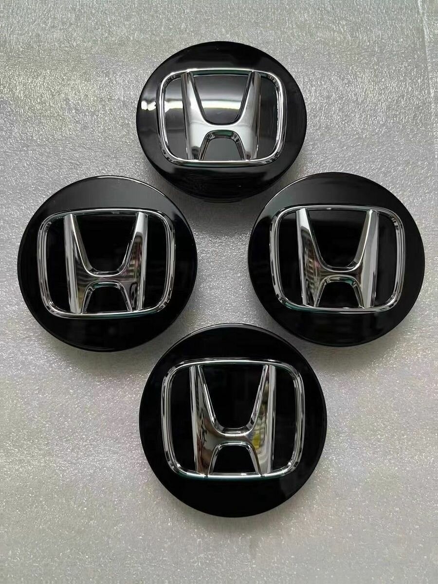 Крышка ступицы Honda — чёрный колпак 69х63х11 мм, центральная крышка колеса, комплект 4 шт. для замены и стайлинга