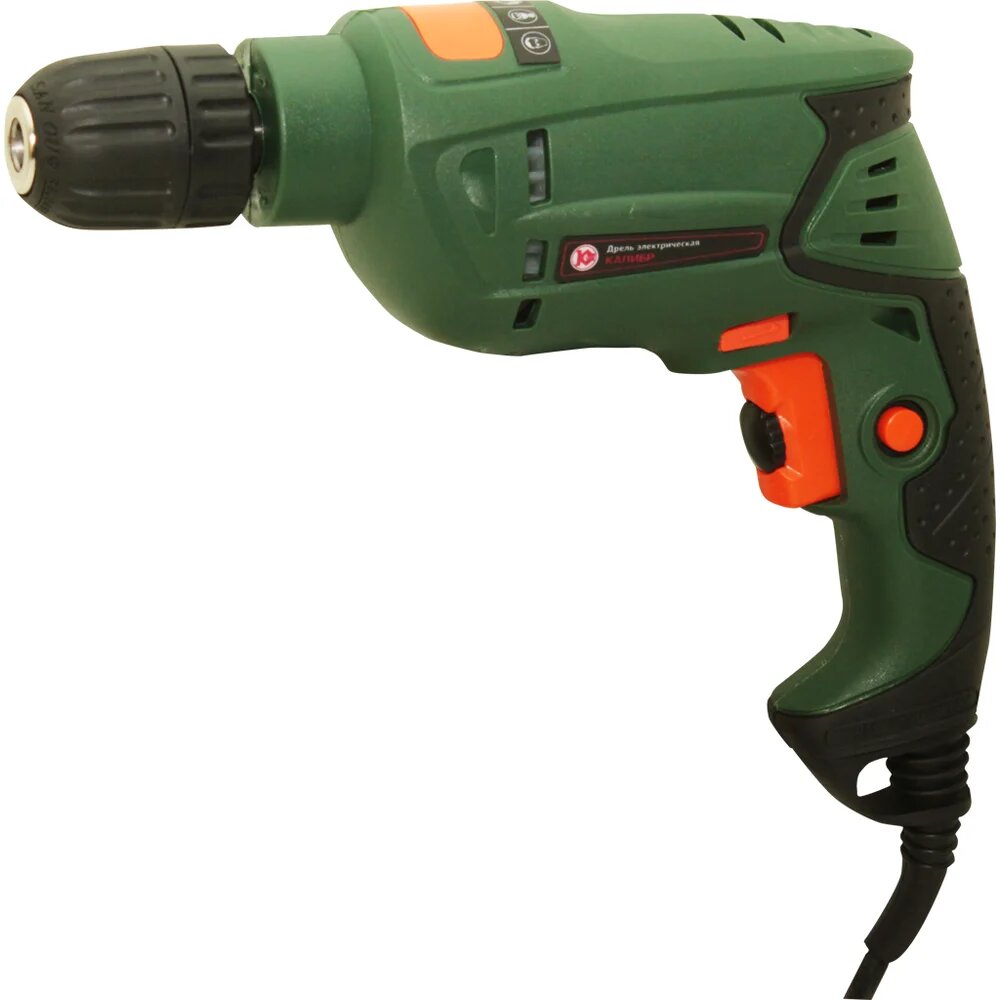Калибр Эл. дрель " ДЭ- 430ЕР+" (430Вт,10мм, 0-2600об/мин, рев, БЗП) 00000039698