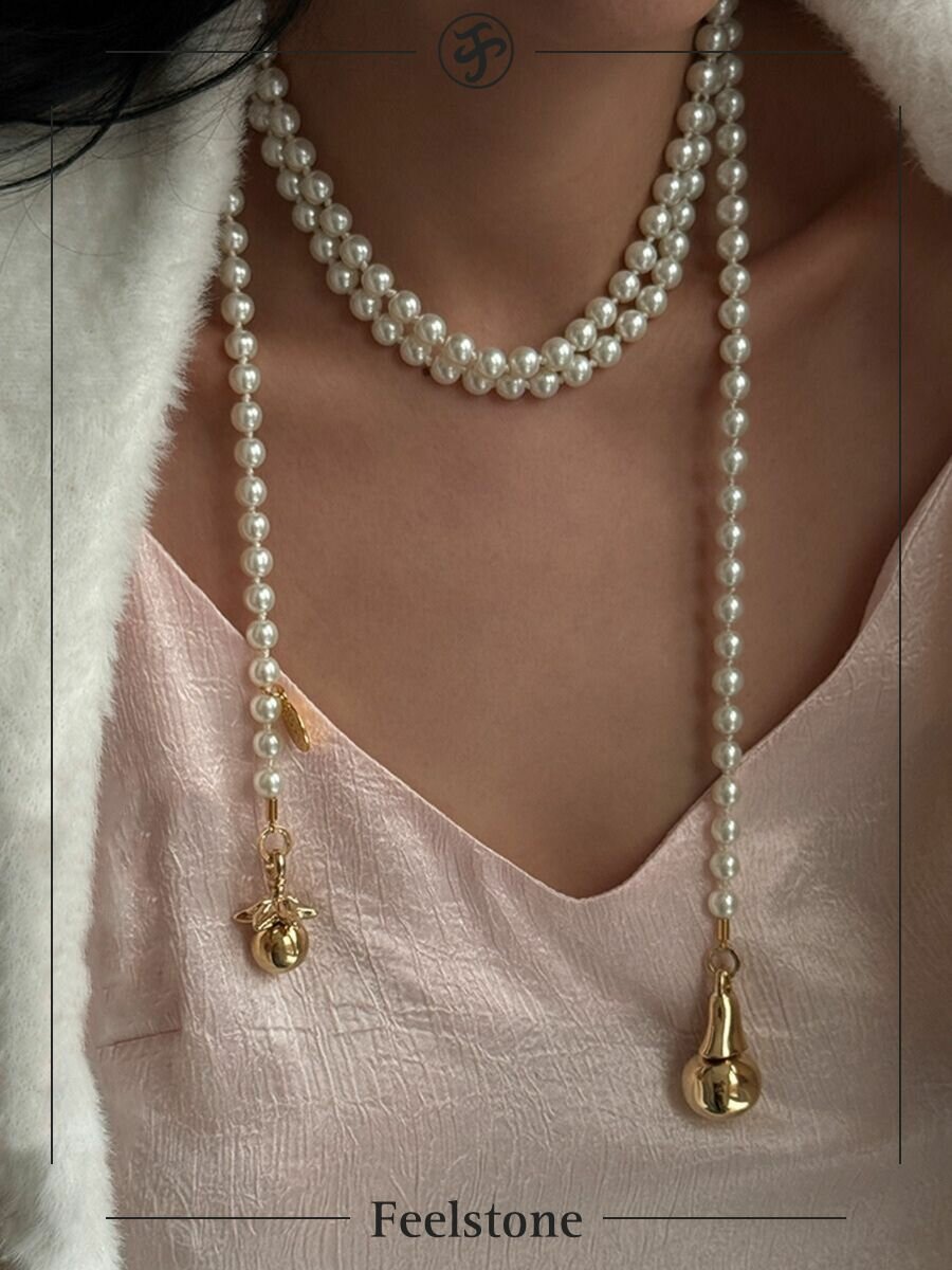 Колье, жемчуг имитация