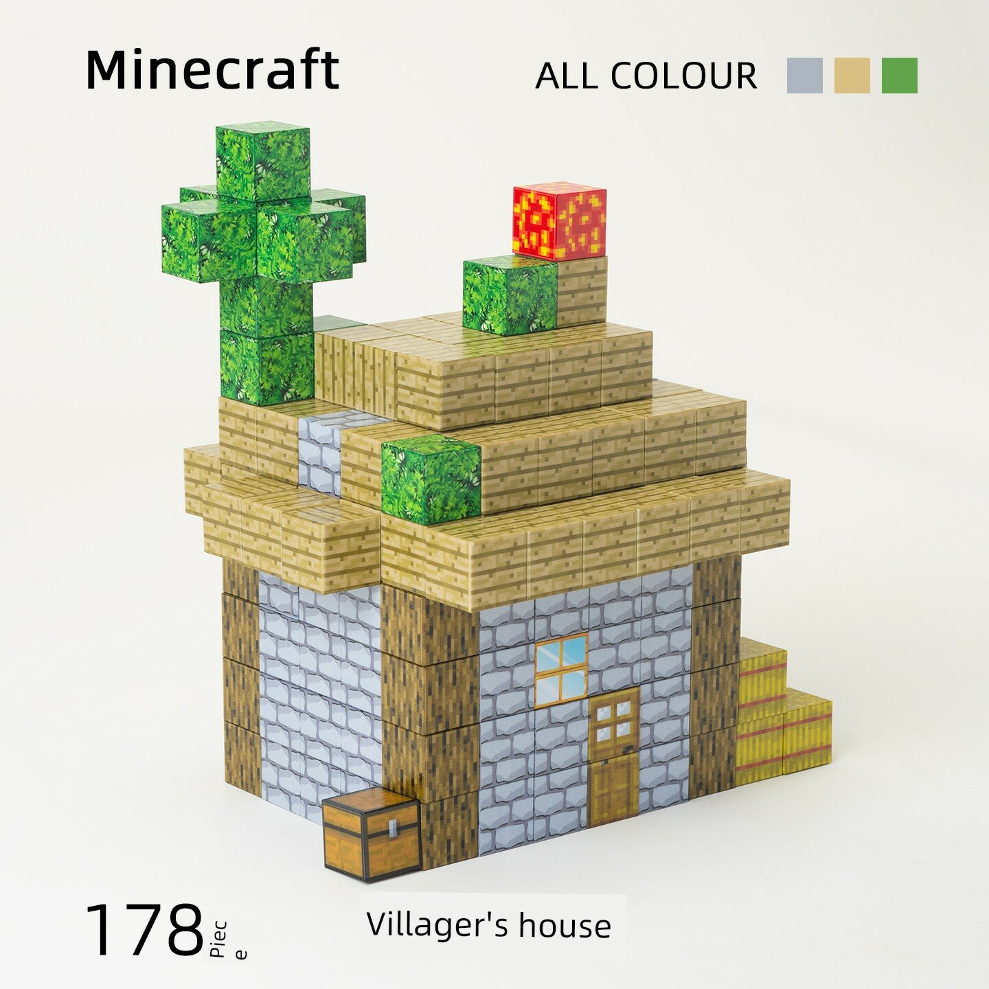 Набор строительных блоков Minecraft Villager House - строительная игрушка Mini World для детей