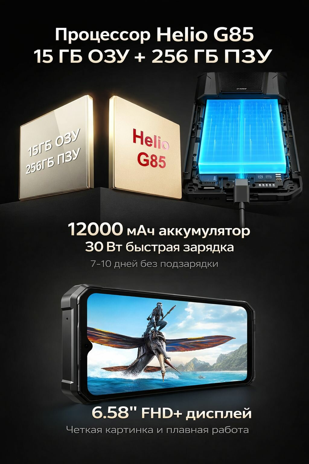 Смартфон Fossibot F106 Pro — фото 1