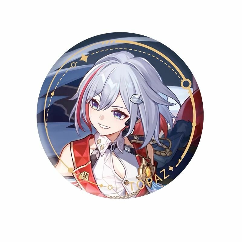 Значок Honkai Impact RPG Topaz & Numby 6976525003441 металл 7,5 см