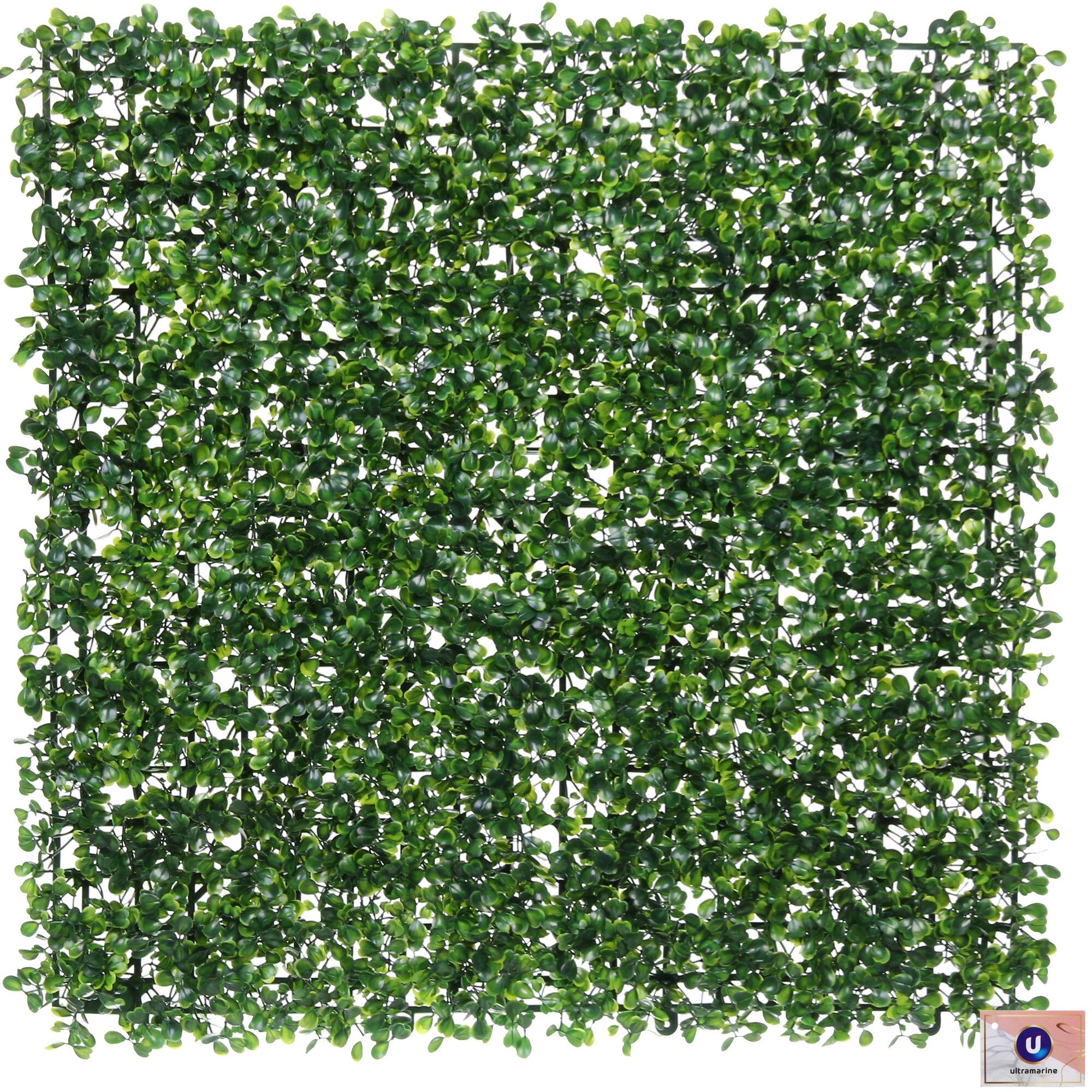 Трава искусственная «Green garden» 50х50 см, декоративная панель для стен, пластик, зеленые мелкие листочки