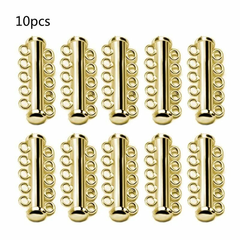 Застежки-слайдеры для изготовления ювелирных изделий, золотое и серебряное покрытие, медные соединители ожерелий браслетов