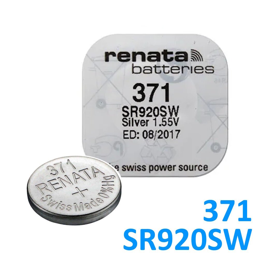 Батарейка для часов 371 / SR920SW / G6 1.55V Silver Oxide RENATA - 1шт