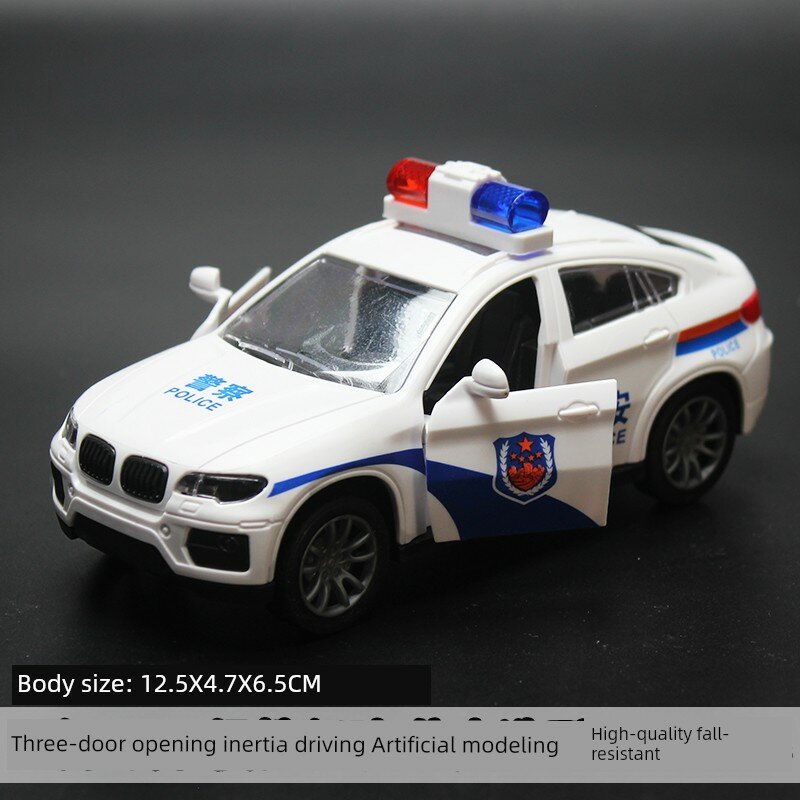 Игрушечная модель полицейской машины BWM - белая, масштаб 1:12, прочная пластиковая образовательная игрушка для детей