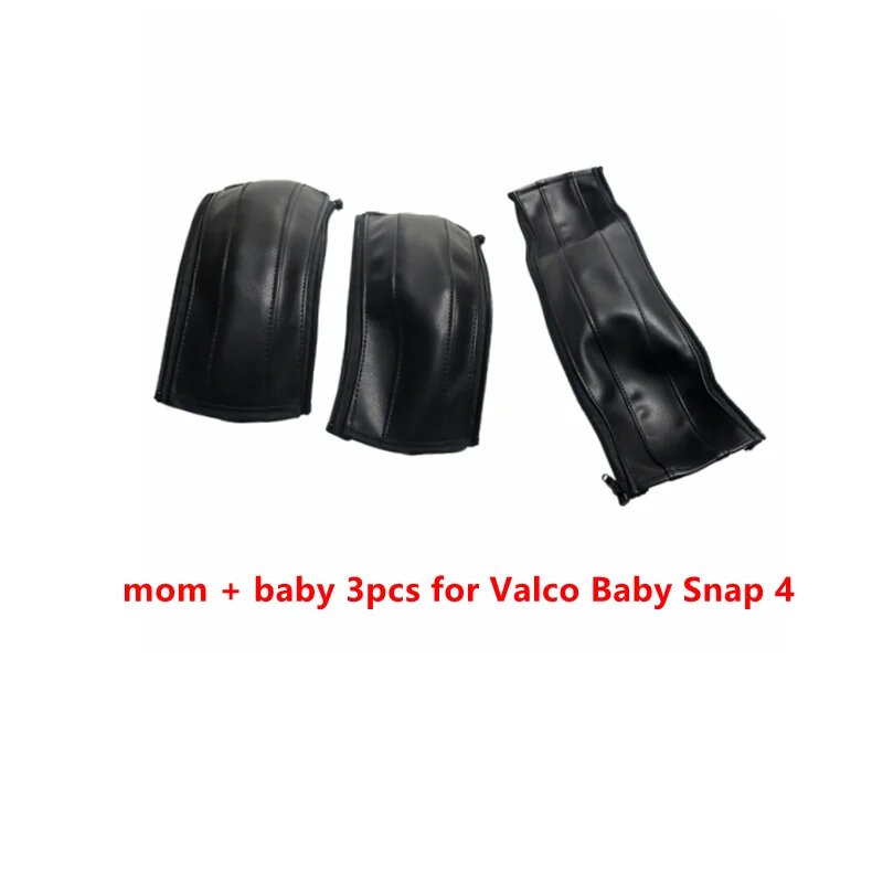 Кожаные чехлы для ручек Valco Baby Snap 4 Черный, mombaby 3pcs black