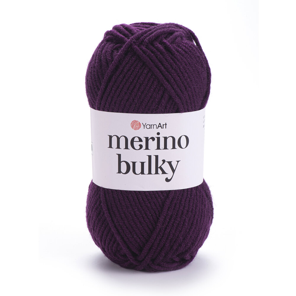 Пряжа для вязания YarnArt Merino bulky 10094 слива 100 гр/100 м 25% шерсть, 75% акрил