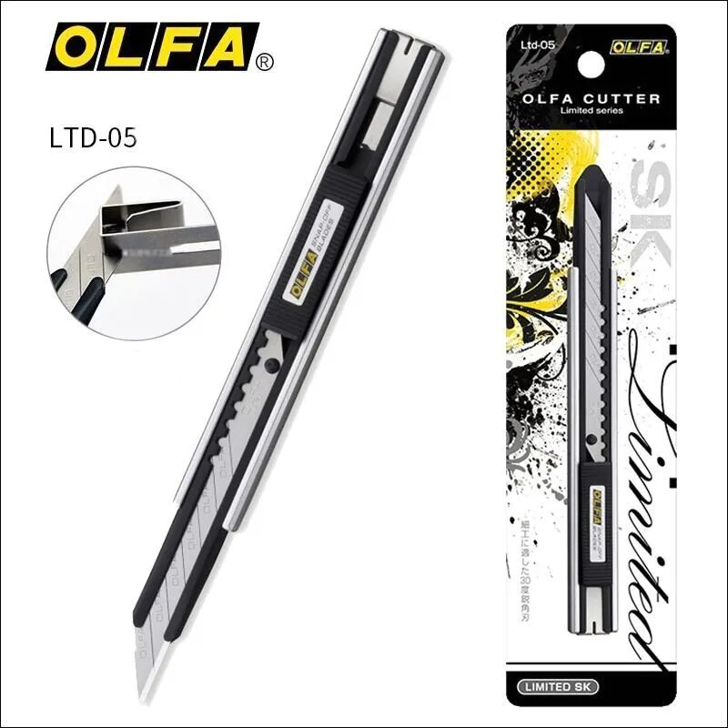 Резак OLFA LTD-05, лезвие 9 мм, угол 30 градусов, серебристый