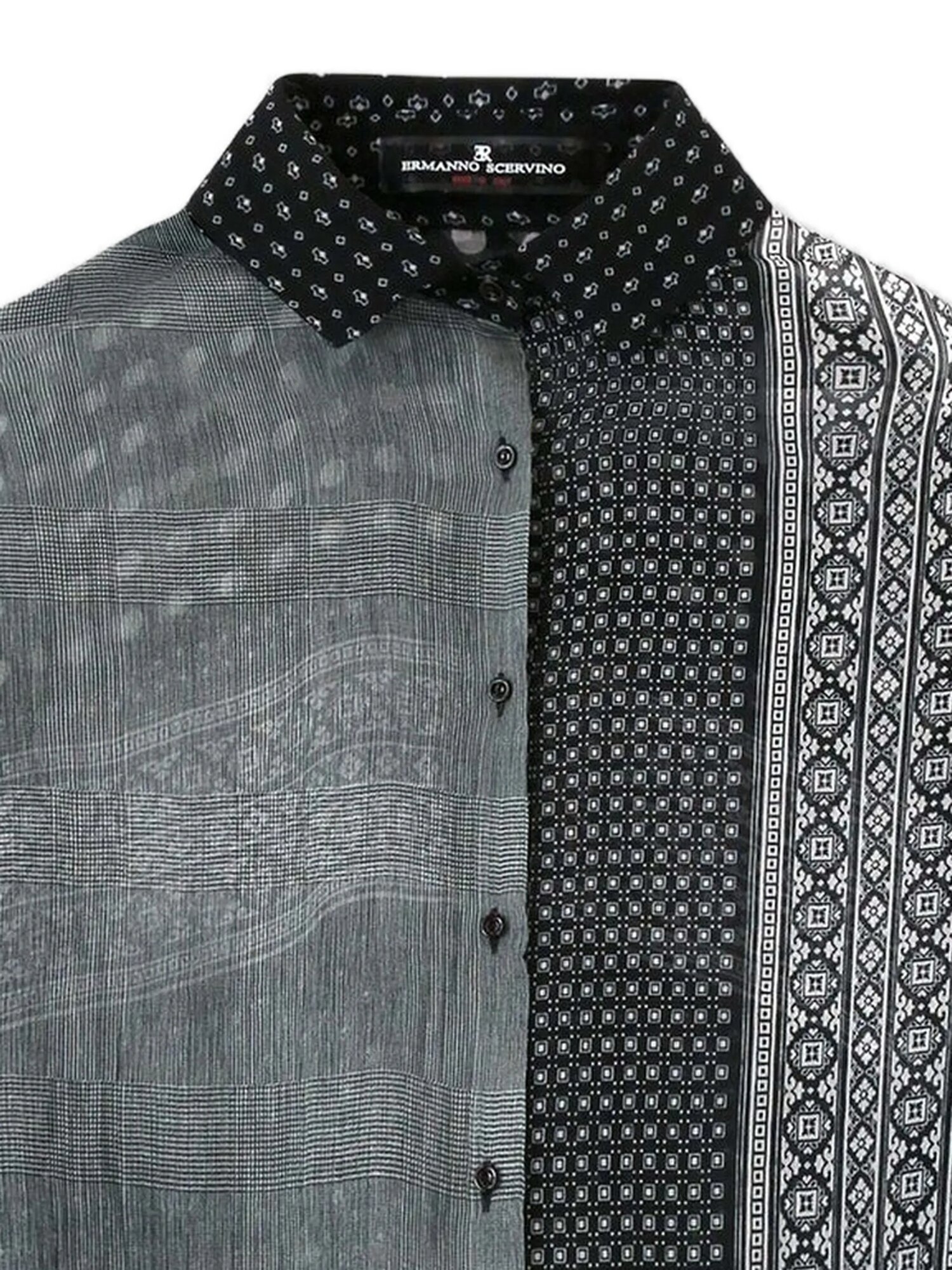 Рубашка Ermanno Scervino Patchwork-print silk shirt, размер 42 — фото 1