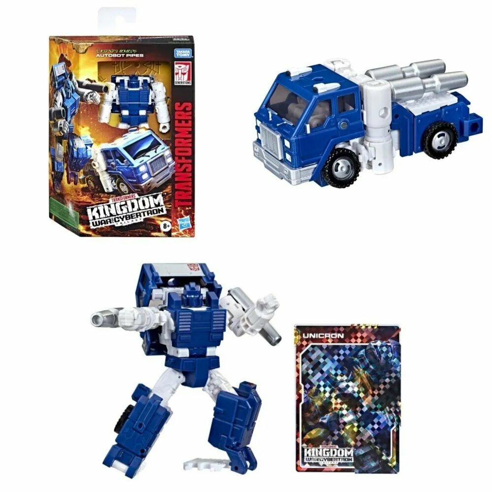 Трансформеры Hasbro Игрушка Transformers Kingdom War For Cybertron Trilogy WFC-K32 Autobot Pipes 14cm