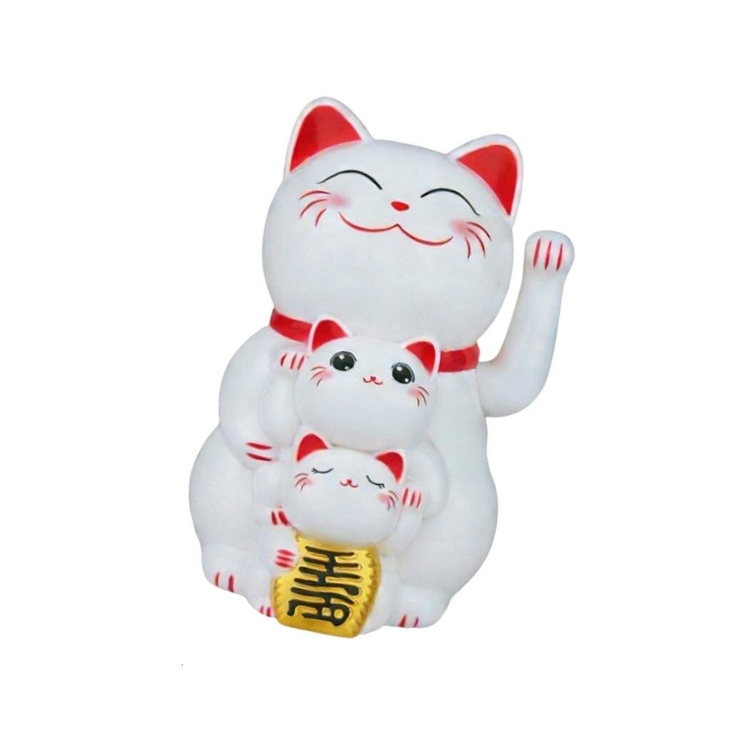 Фигурки кошек-талисманов, Белый - S