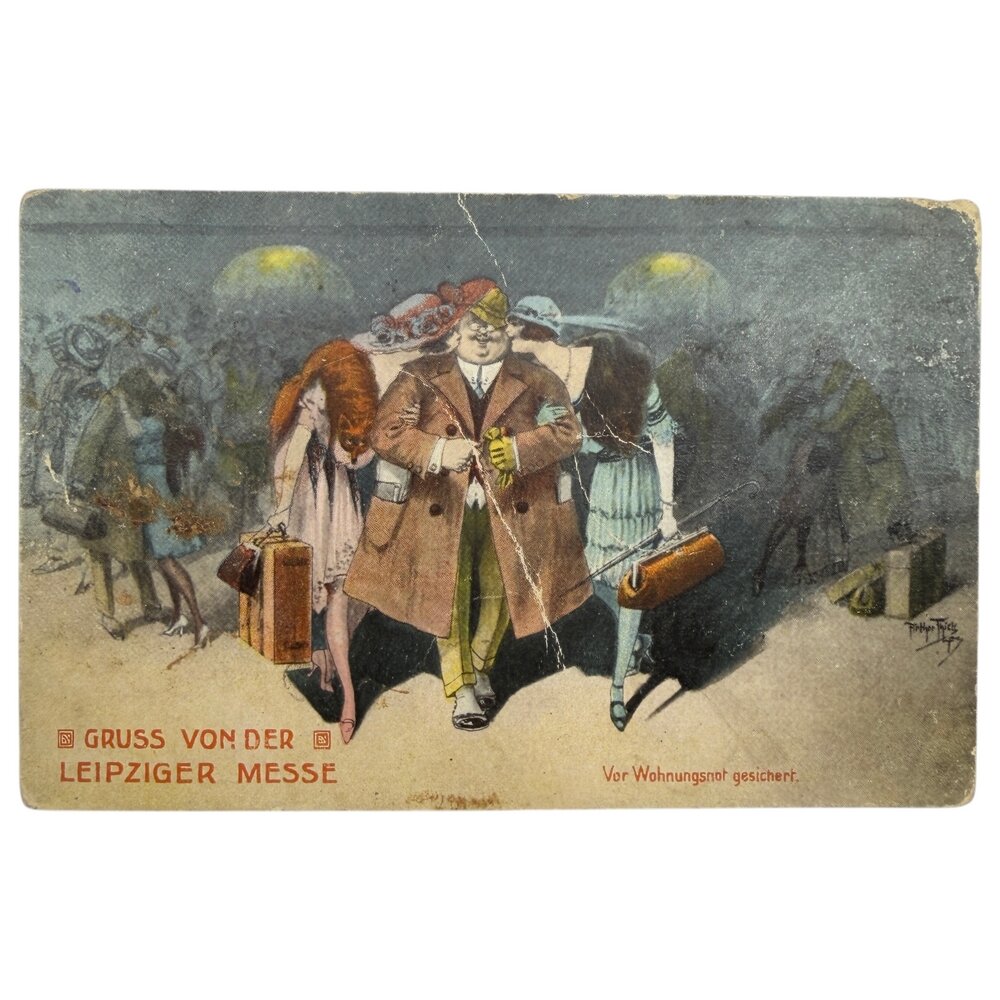 Почтовая открытка "Тиле - Обеспечен от жилищного кризиса" 1900-1910 гг. Германская Империя