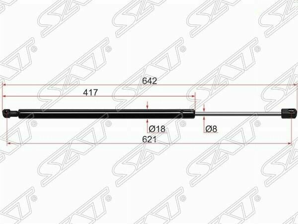 Амортизатор крышки багажника SAT ST-51243400379 BMW X3 03-10 справа слева
