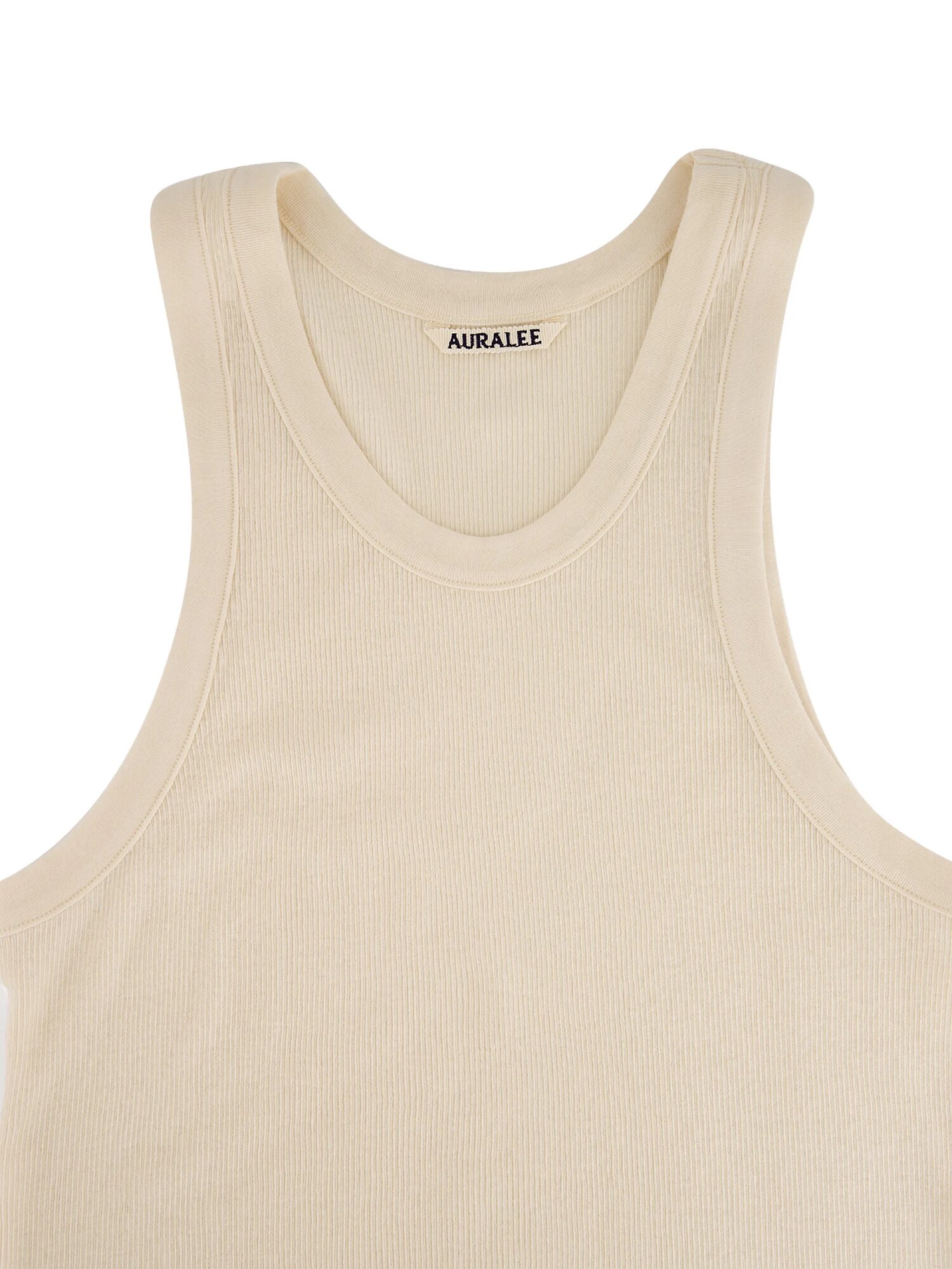 Топ AURALEE Ribbed-knit tank top, размер 3, white — фото 1